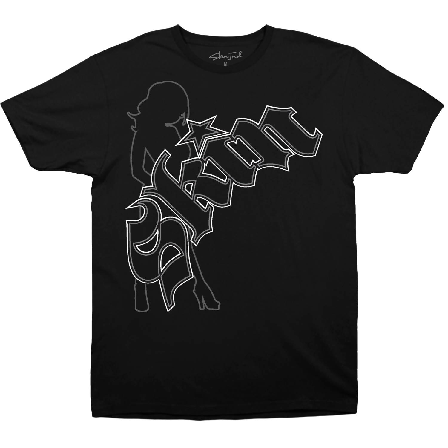 Mens Crew S/S Tee - SIDESWIPE (Black) – Skin Industries, LLC